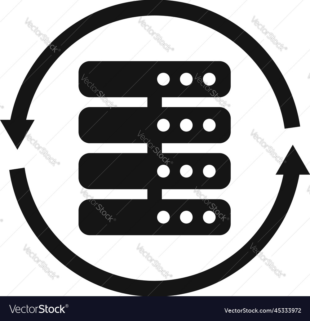 Server restore icon simple backup data Royalty Free Vector Server restore icon simple backup data Royalty Free Vector