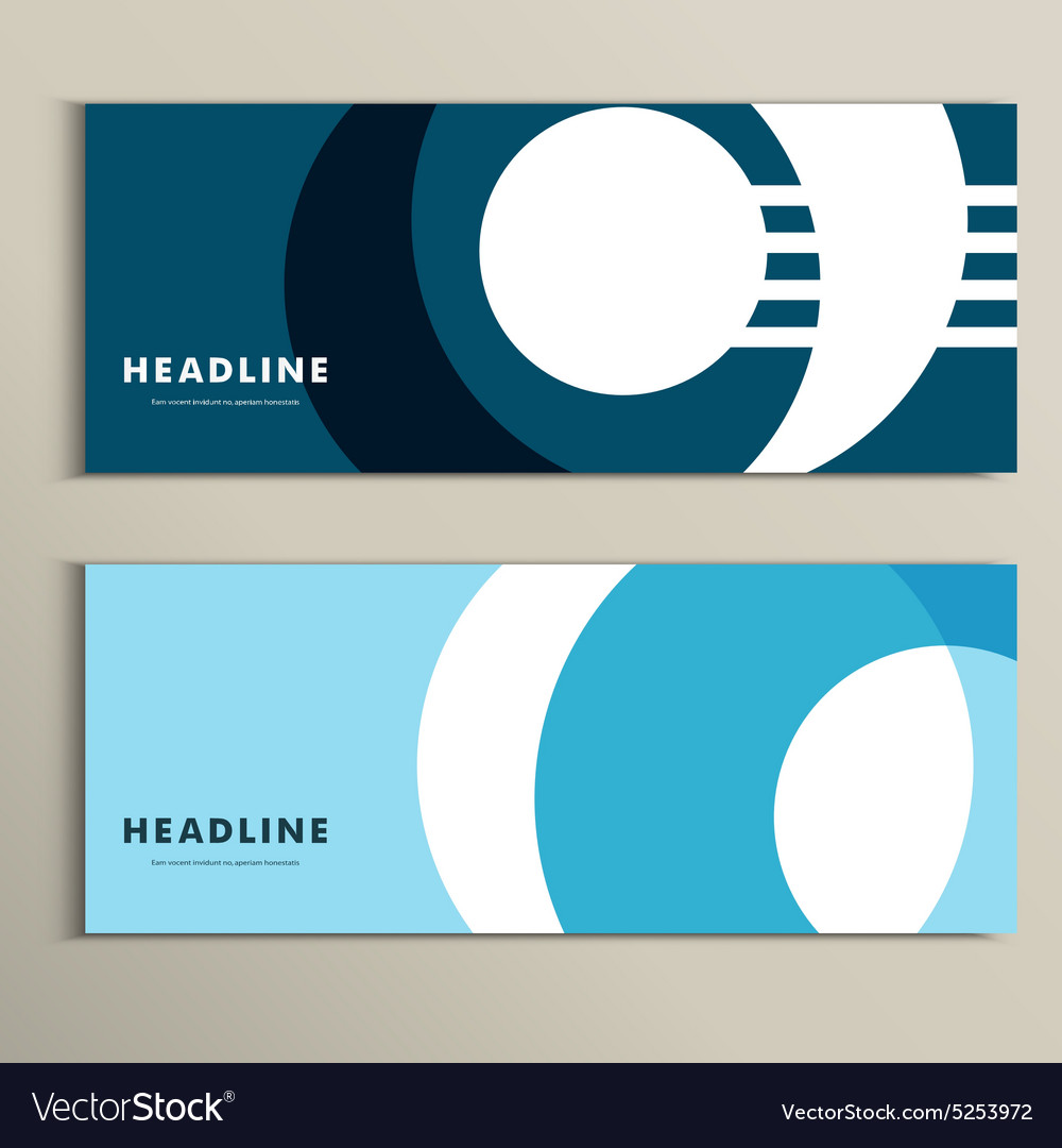 Set pattern with abstract circle banner Royalty Free Vector