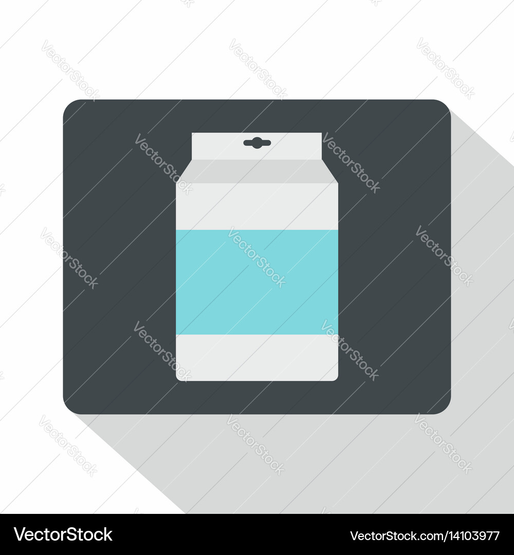 Box of milk icon flat style Royalty Free Vector Image