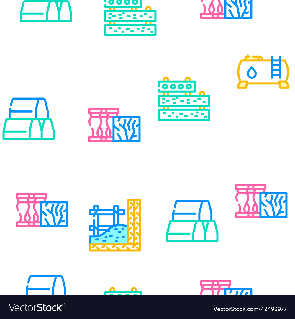 Building material seamless pattern Royalty Free Vector Image