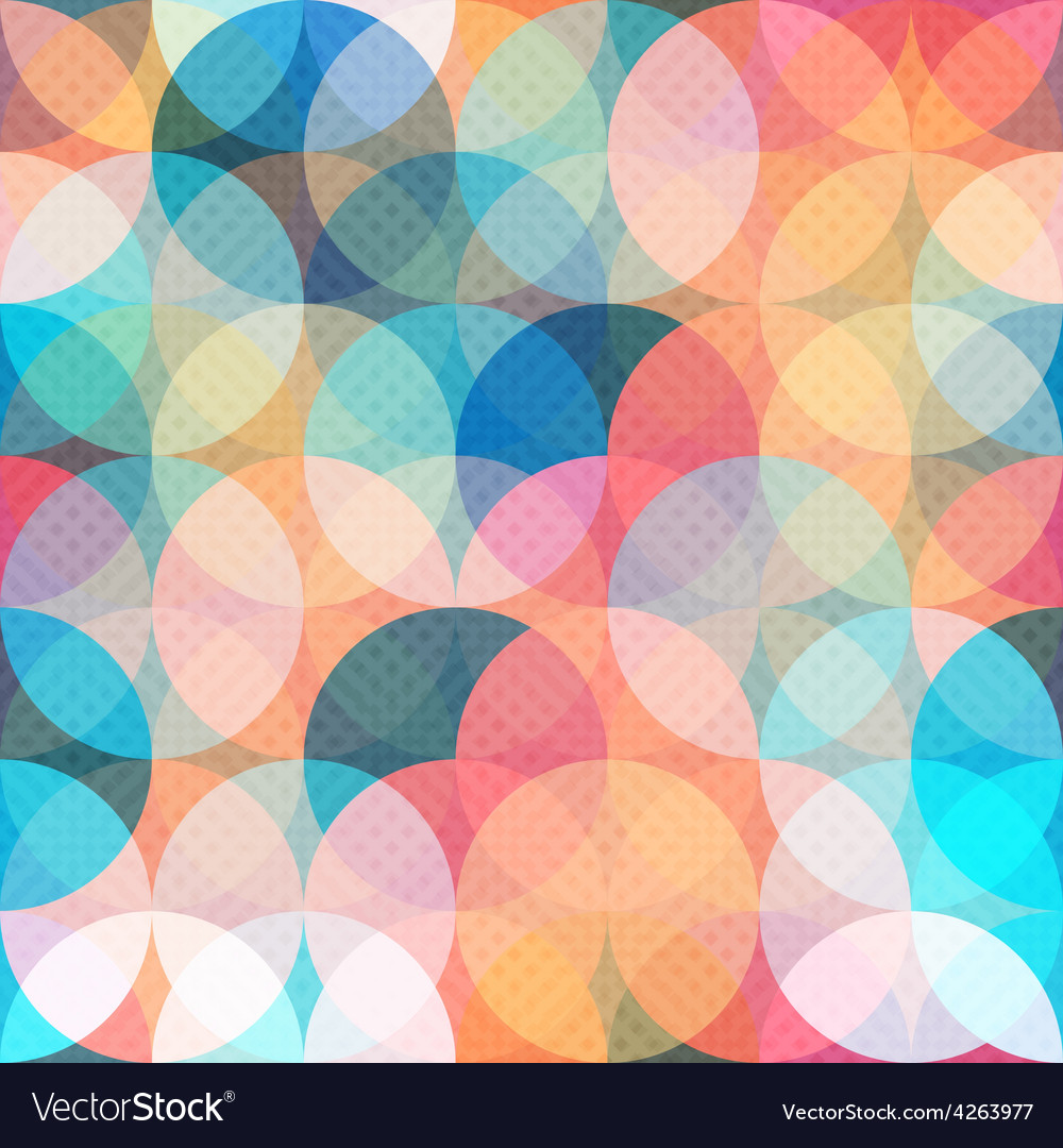 Colored circle seamless pattern Royalty Free Vector Image