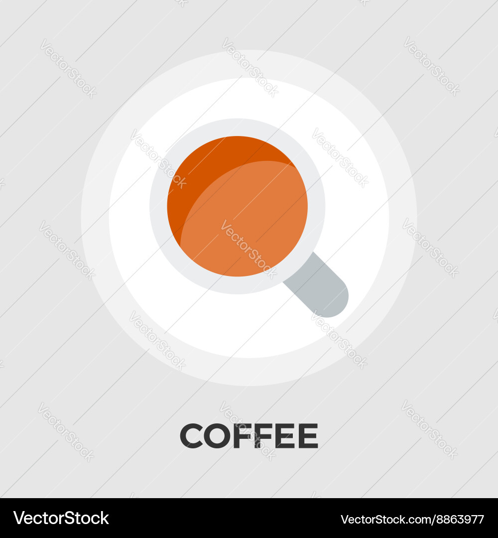 Cup of coffee flat icon Royalty Free Vector Image