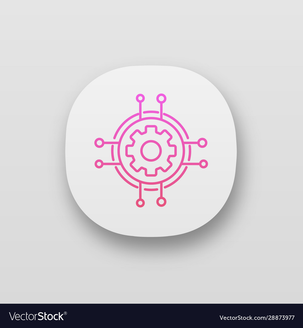 Digital settings app icon Royalty Free Vector Image