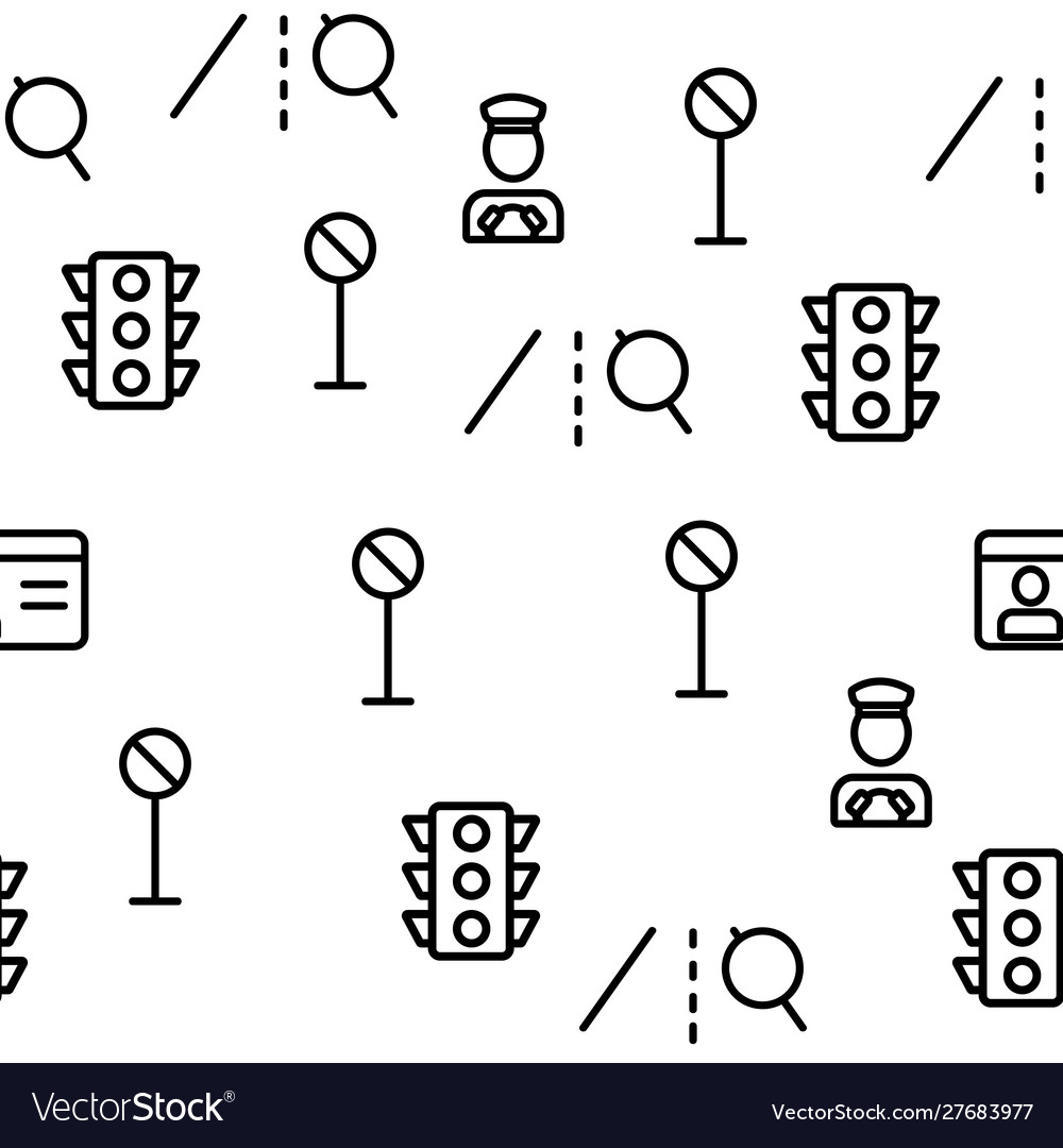 Driver seamless pattern Royalty Free Vector Image