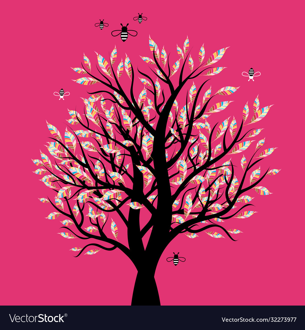 Excellent visual trees Royalty Free Vector Image