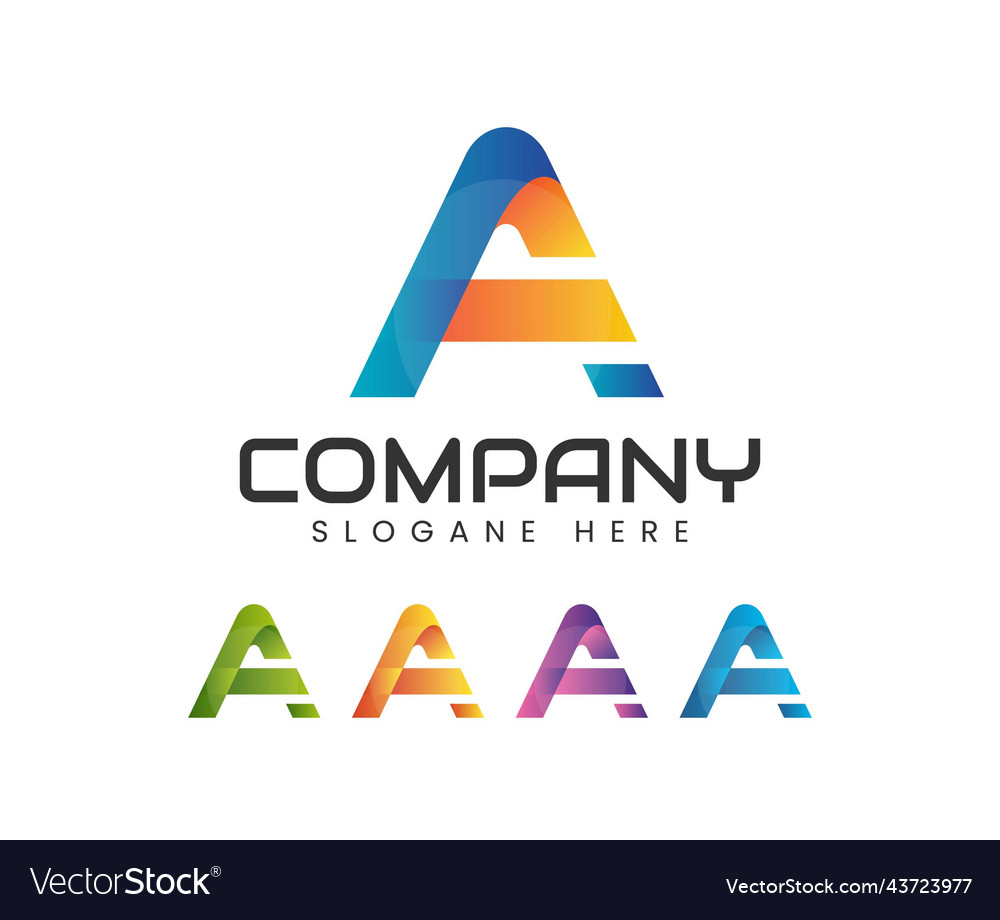 Fa monogram logo design template Royalty Free Vector Image