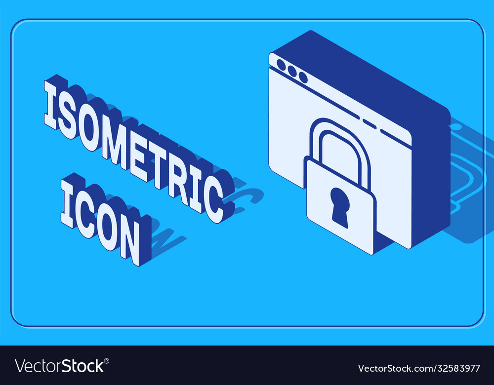 Isometric secure your site with https ssl icon Vector Image