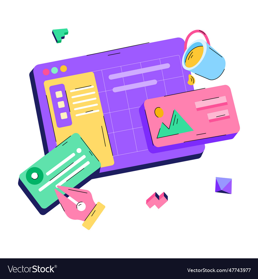 Layout designing Royalty Free Vector Image - VectorStock