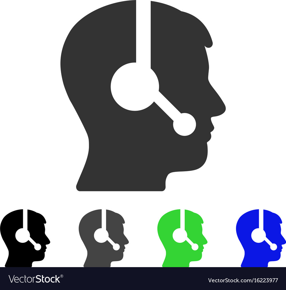 Operator flat icon Royalty Free Vector Image - VectorStock