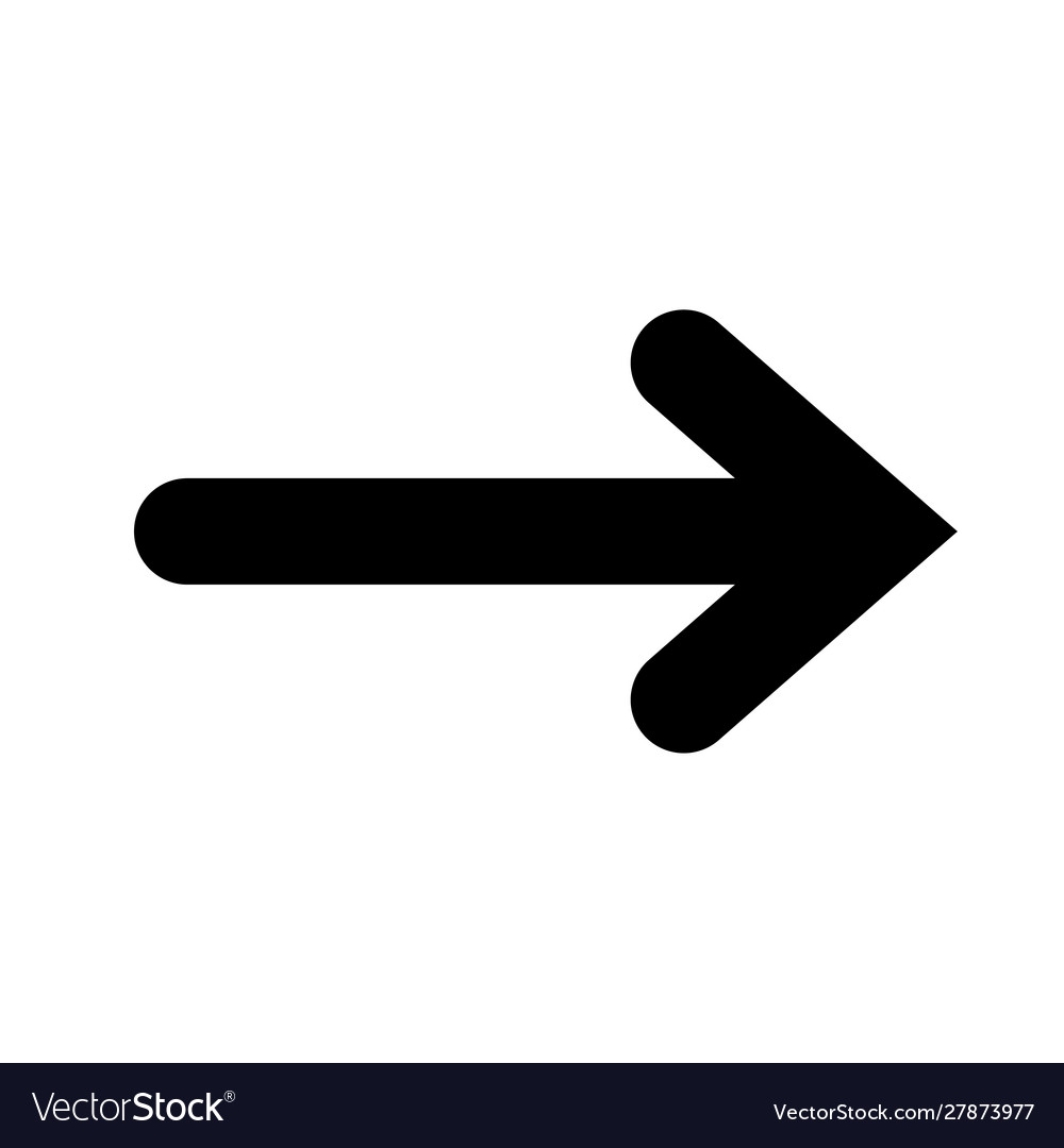 Right Arrow Icon Black Arrow Symbol Royalty Free Vector