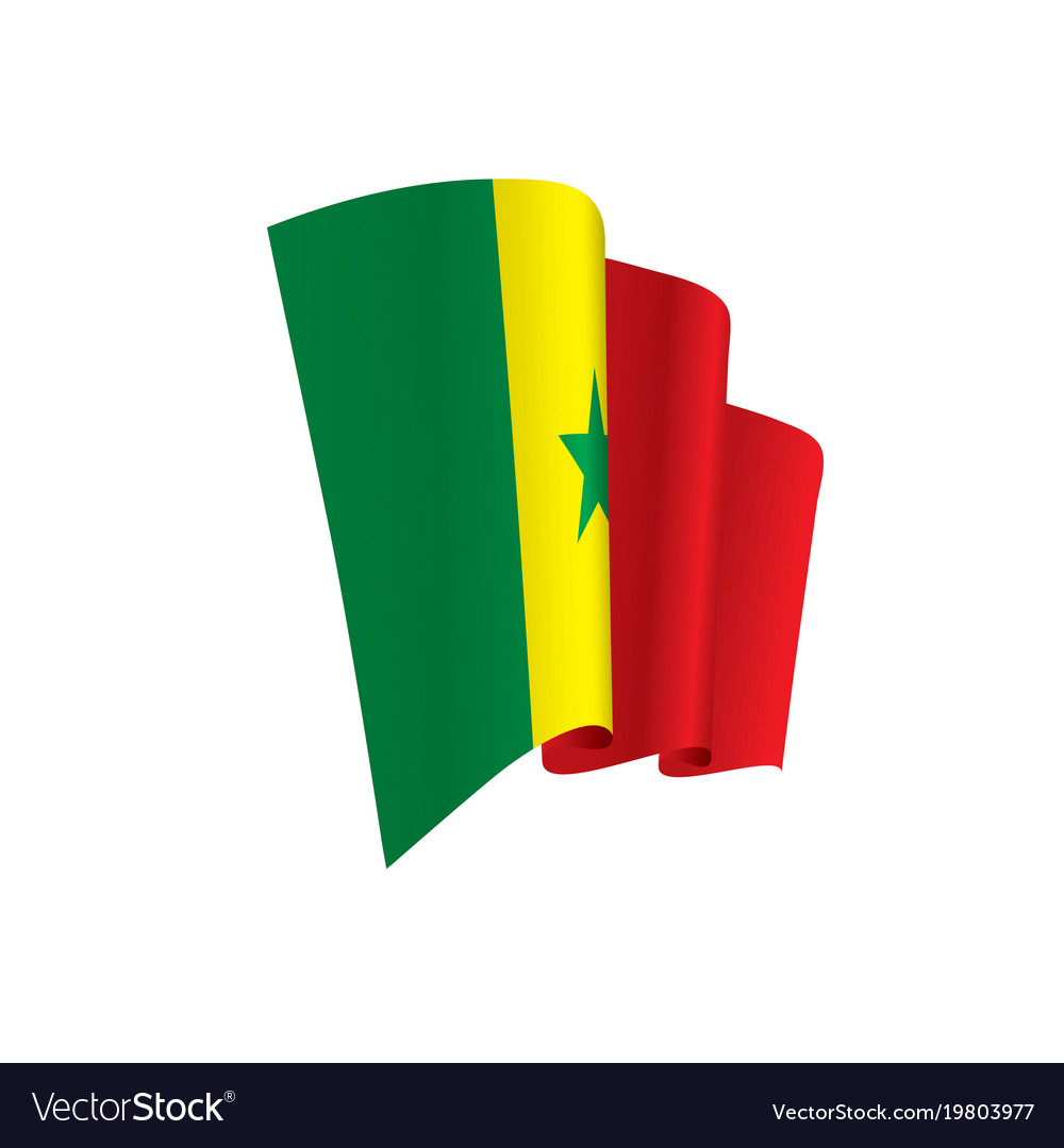 Senegal flag Royalty Free Vector Image - VectorStock