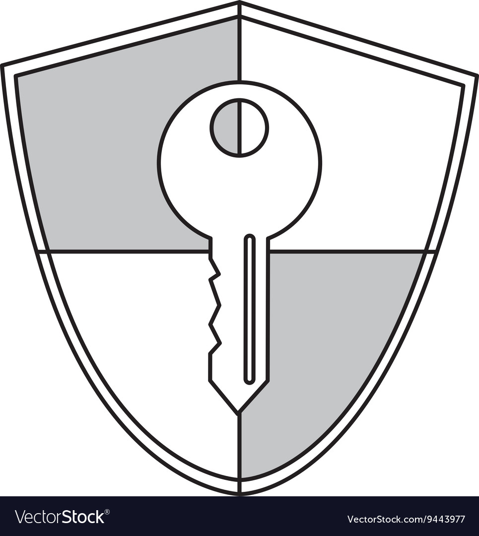 Shield with hey Royalty Free Vector Image - VectorStock