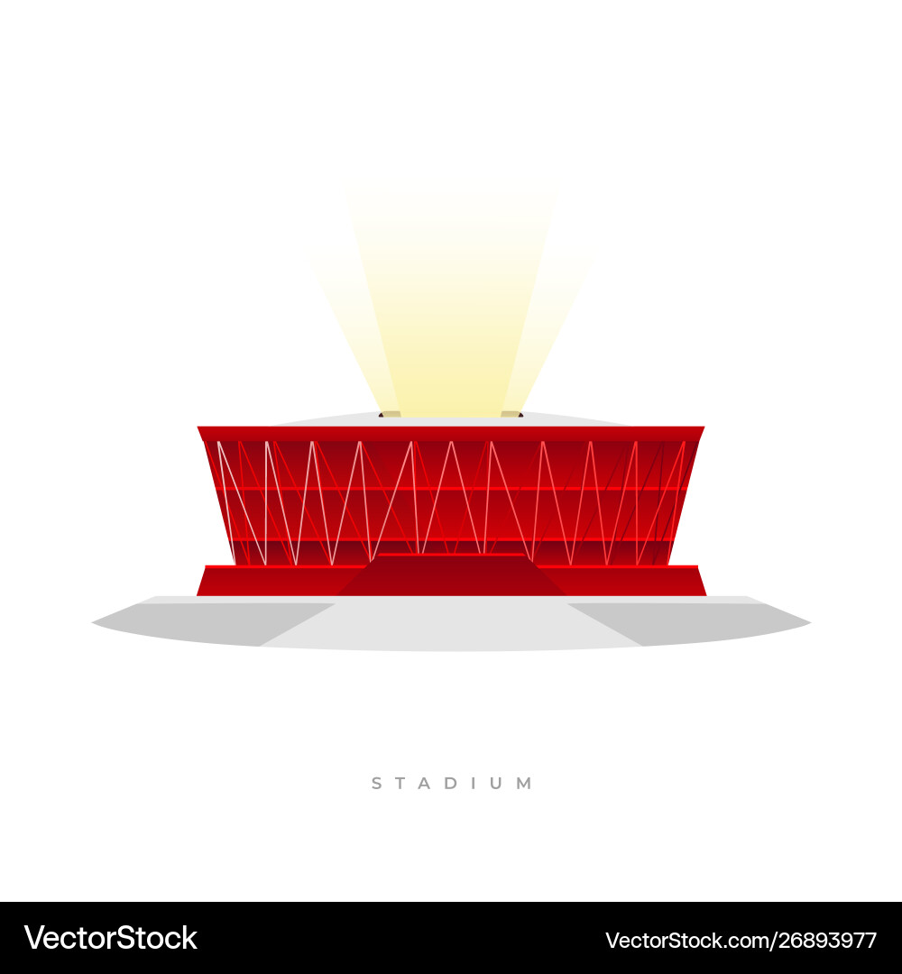 Sport stadium football front view Royalty Free Vector Image