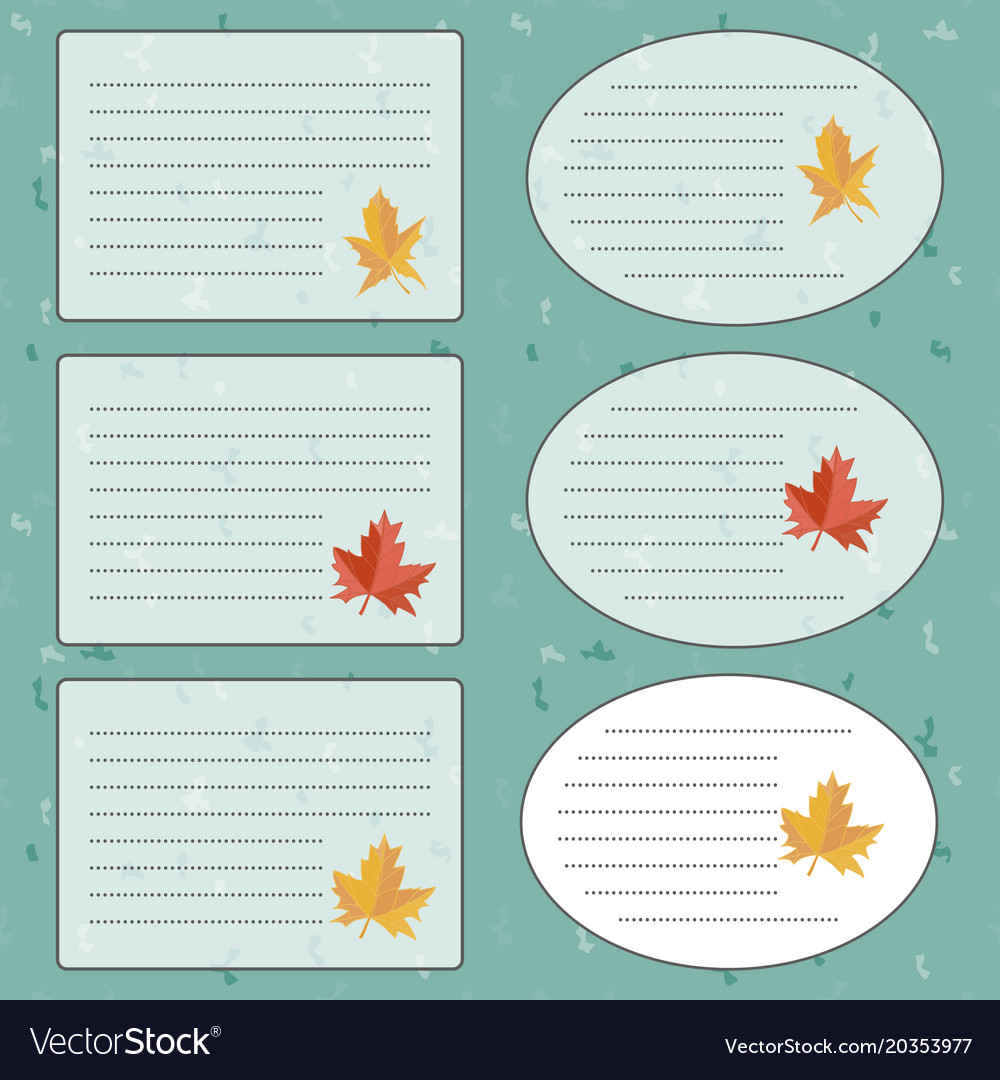 Sticker with maple leaf Royalty Free Vector Image