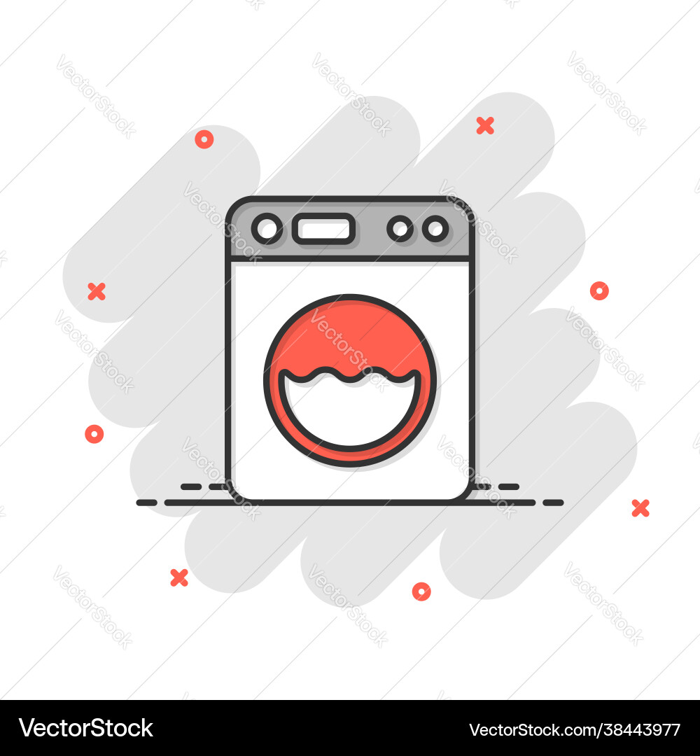 Washing machine icon in flat style washer Vector Image