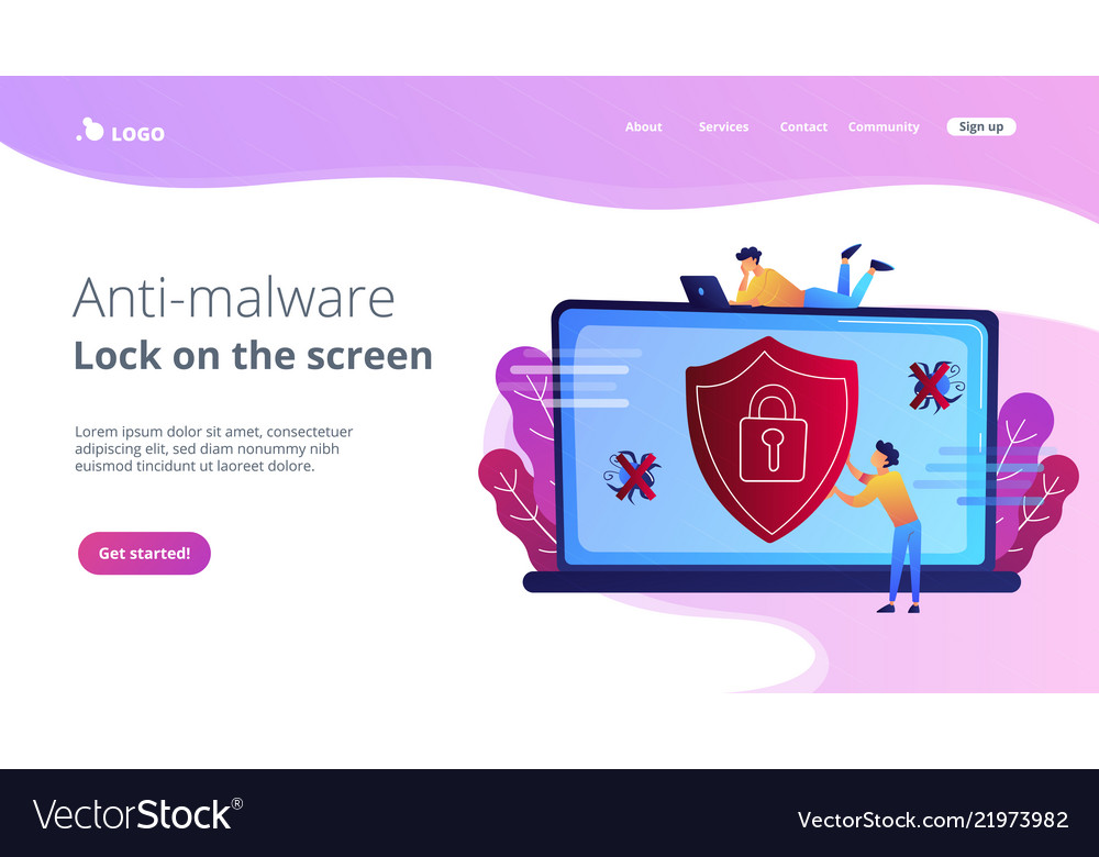 Antivirus software concept Royalty Free Vector Image