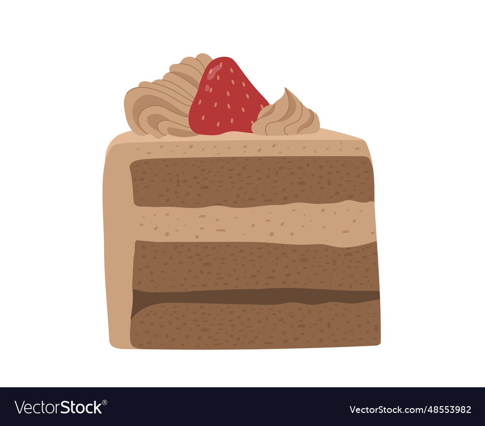 Cake slice concept Royalty Free Vector Image - VectorStock