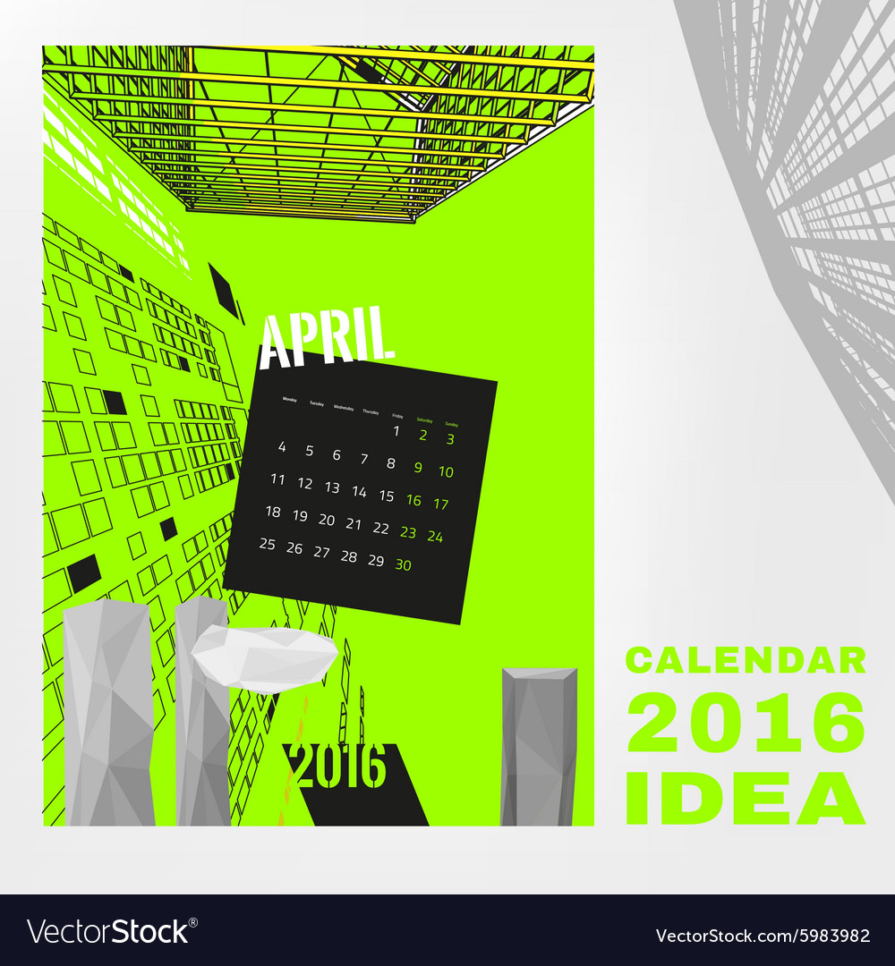 Calendar template Royalty Free Vector Image - VectorStock