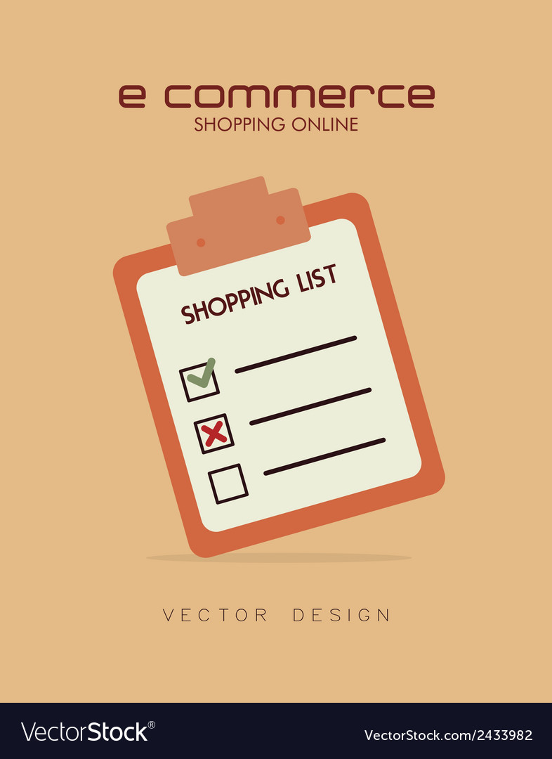 Ecommerce design over pink background Royalty Free Vector