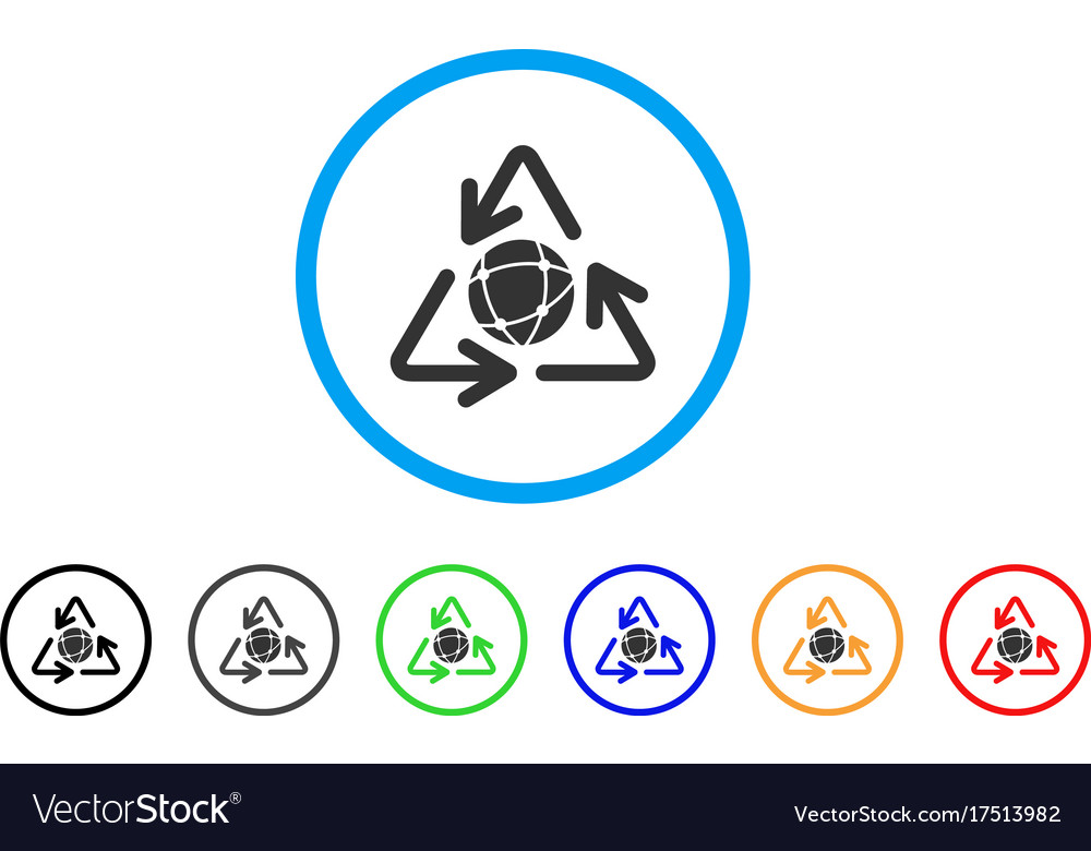 Global rounded icon Royalty Free Vector Image - VectorStock Global rounded icon Royalty Free Vector Image - VectorStock