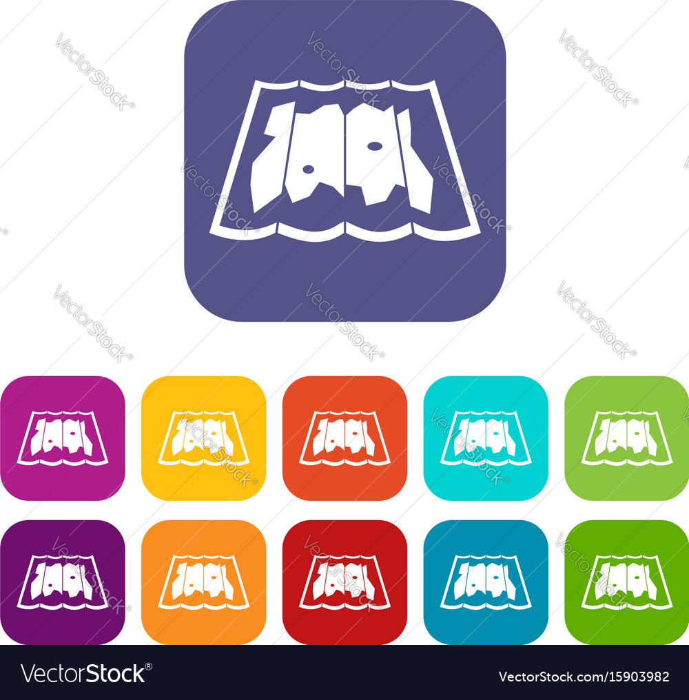 Map icons set Royalty Free Vector Image - VectorStock