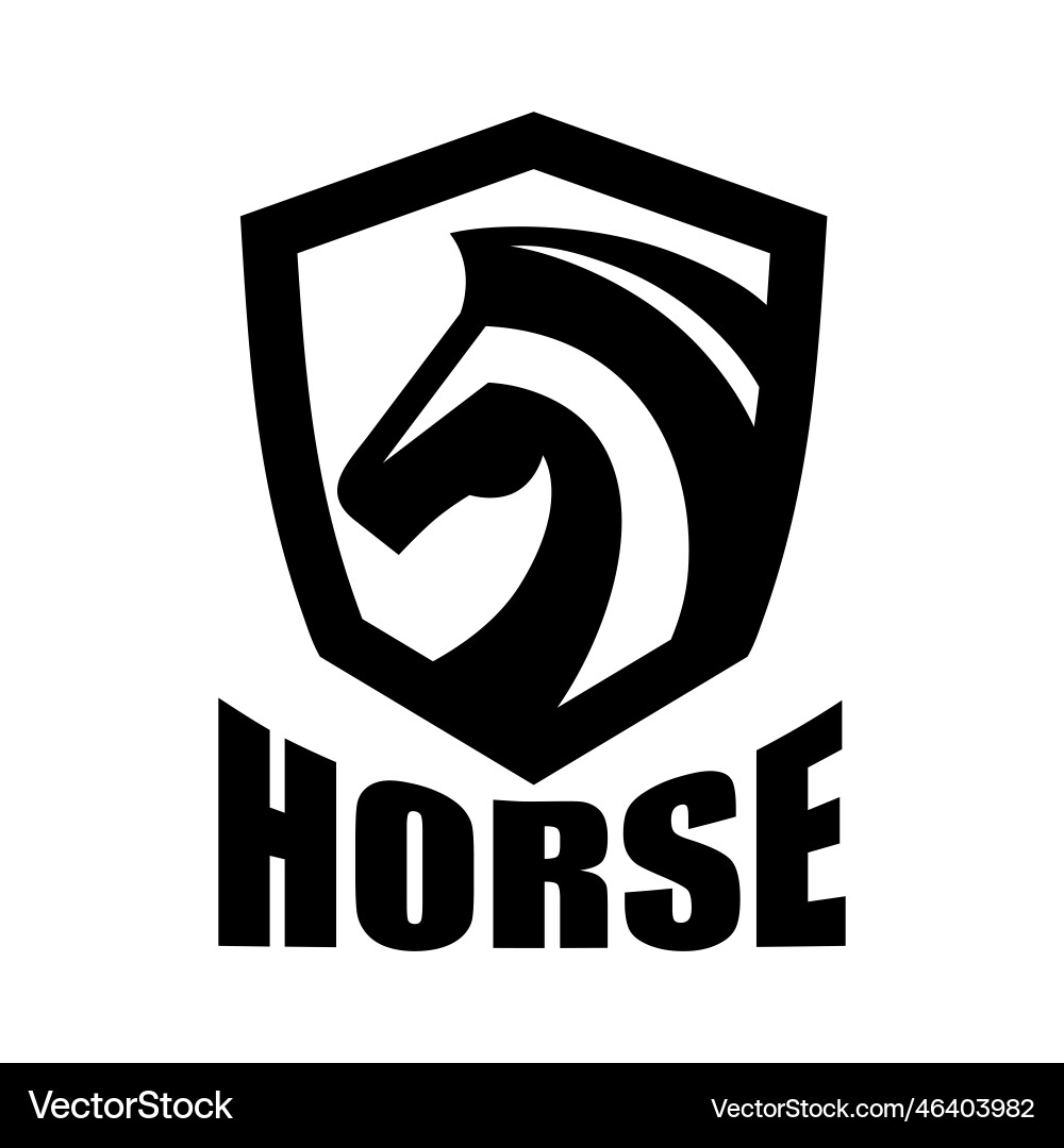Modern horse arabian steed logo Royalty Free Vector Image
