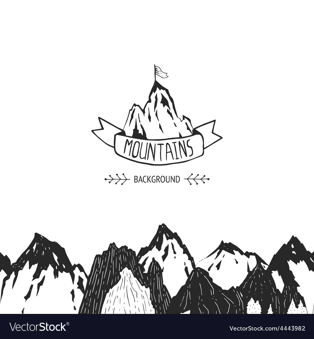 Mountains background Royalty Free Vector Image