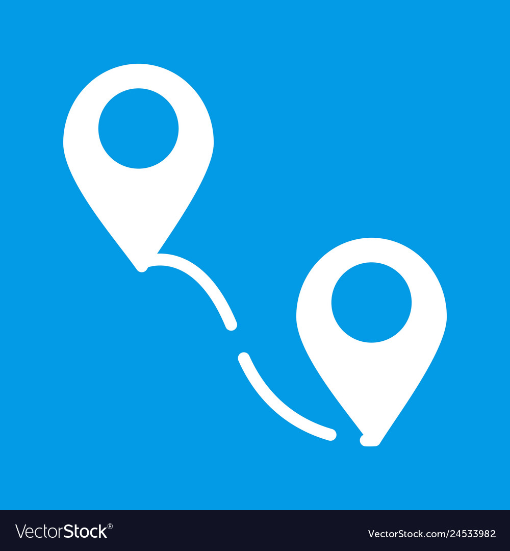 Route icon Royalty Free Vector Image - VectorStock