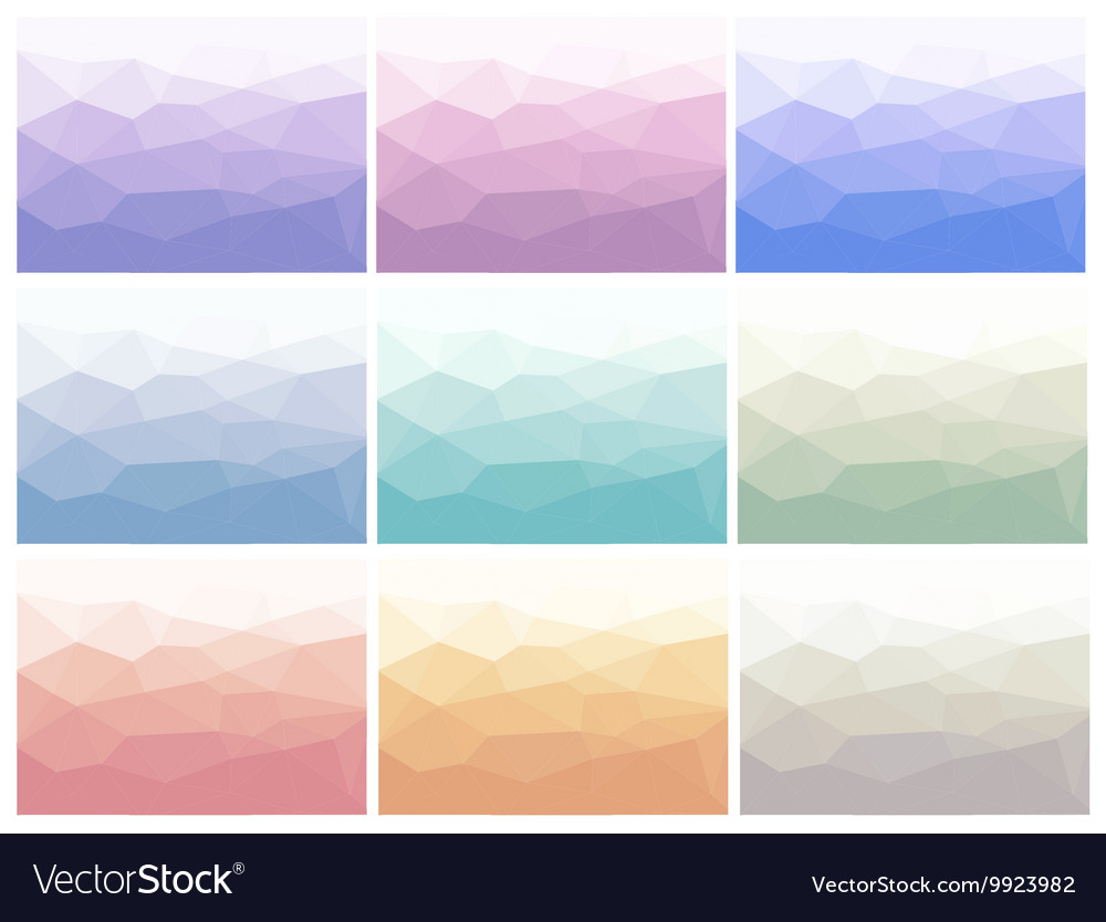 Set polygon abstract Royalty Free Vector Image