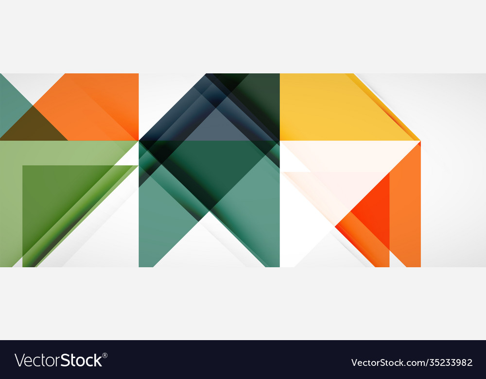 Set triangle geometric backgrounds Royalty Free Vector Image