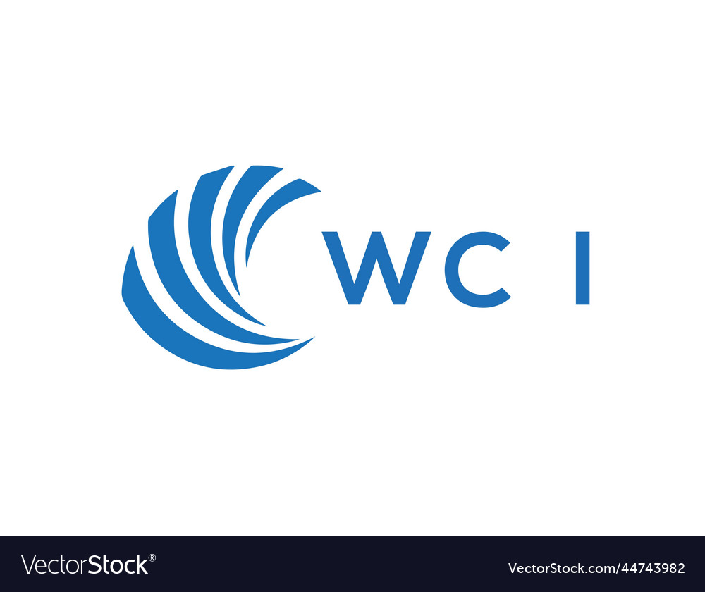 Wci letter logo design on white background Vector Image