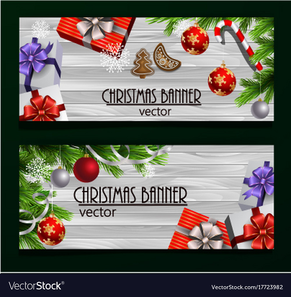 Year web banner set Royalty Free Vector Image - VectorStock