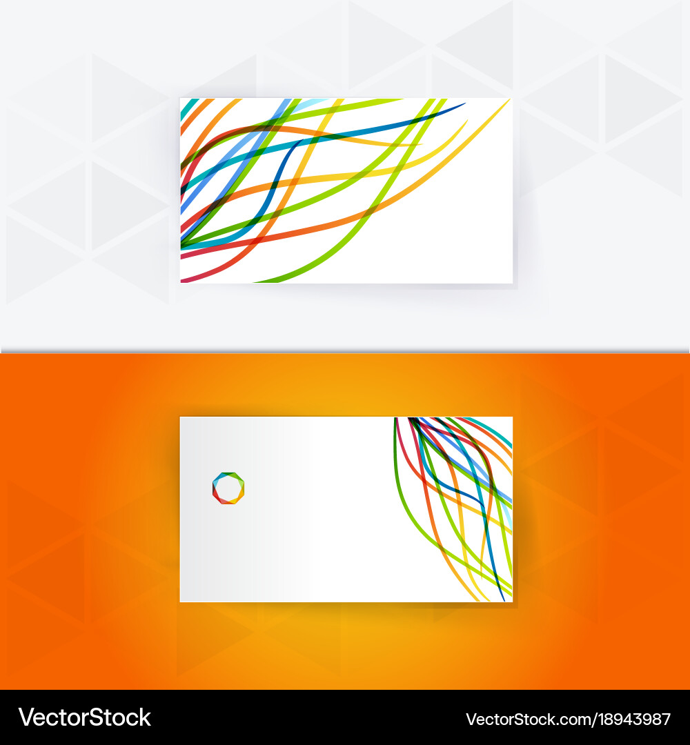 Abstract blank name card template for business Vector Image