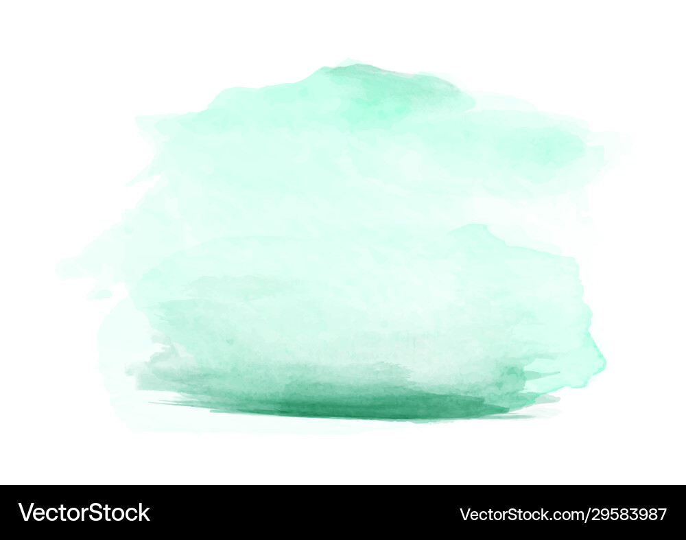 Abstract watercolor green hand-drawn background Vector Image