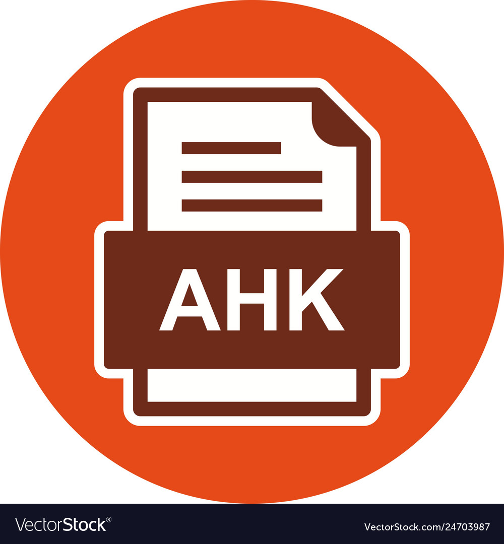 Ahk File Document Icon Royalty Free Vector Image