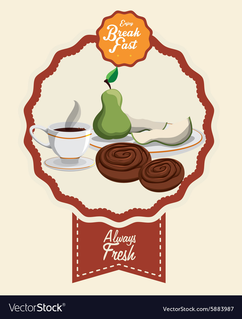 Breakfast design Royalty Free Vector Image - VectorStock
