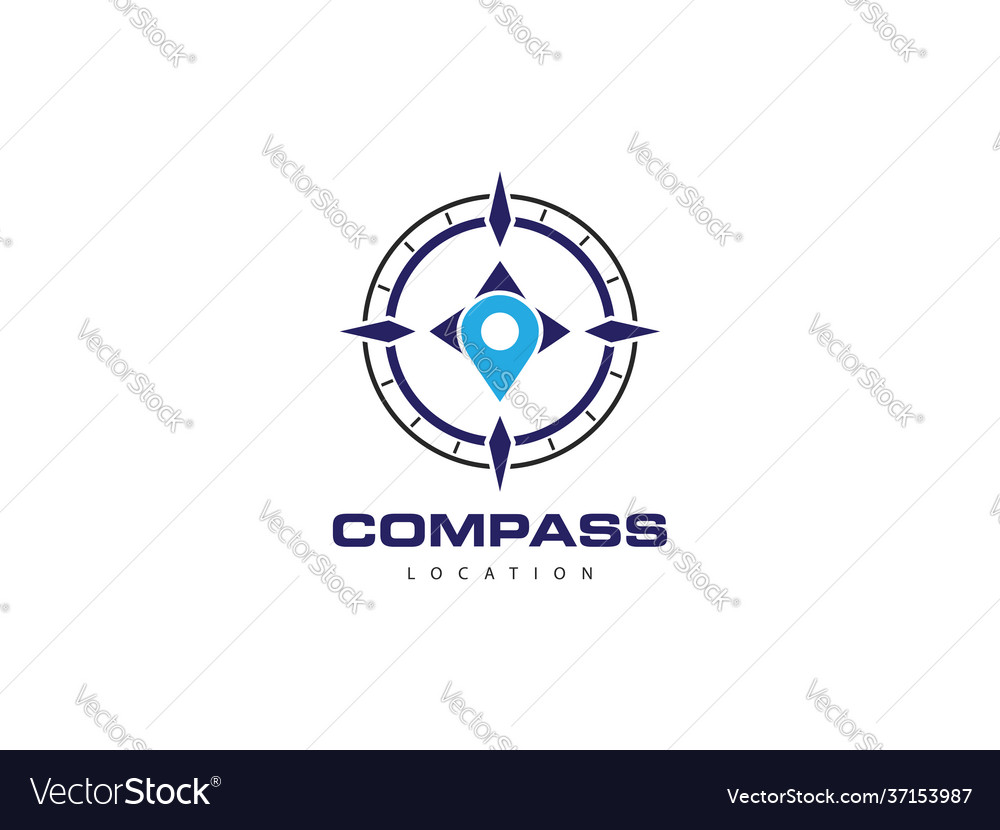 Compass Logo And Icon Design Template Royalty Free Vector