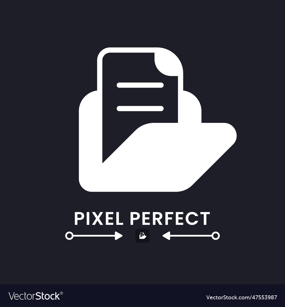 Computer files folder white solid desktop icon Vector Image