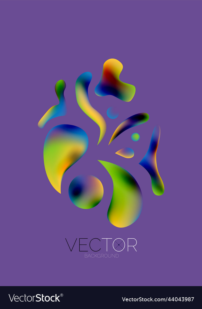 Fluid water drop shape composition abstract Vector Image