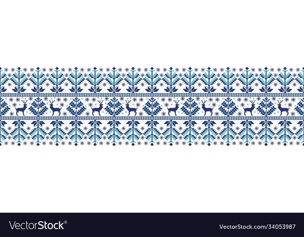 Folk seamless pattern Royalty Free Vector Image