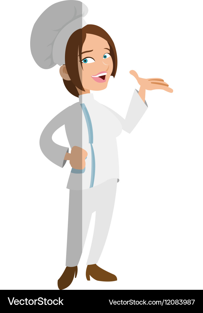 Isolated female chef cartoon design Royalty Free Vector