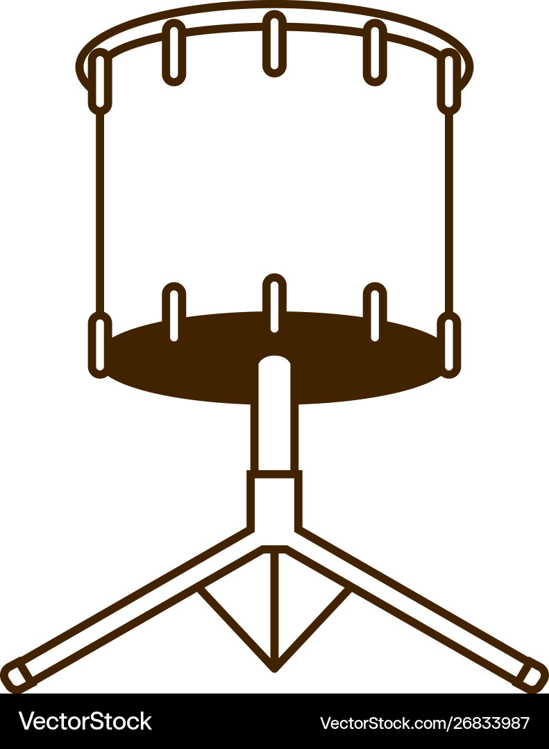 Musical instrument timpani drums on white Vector Image