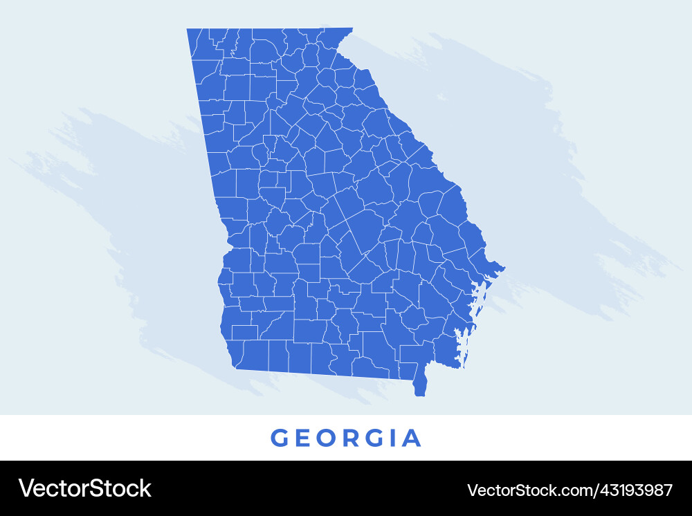 National map of georgia Royalty Free Vector Image