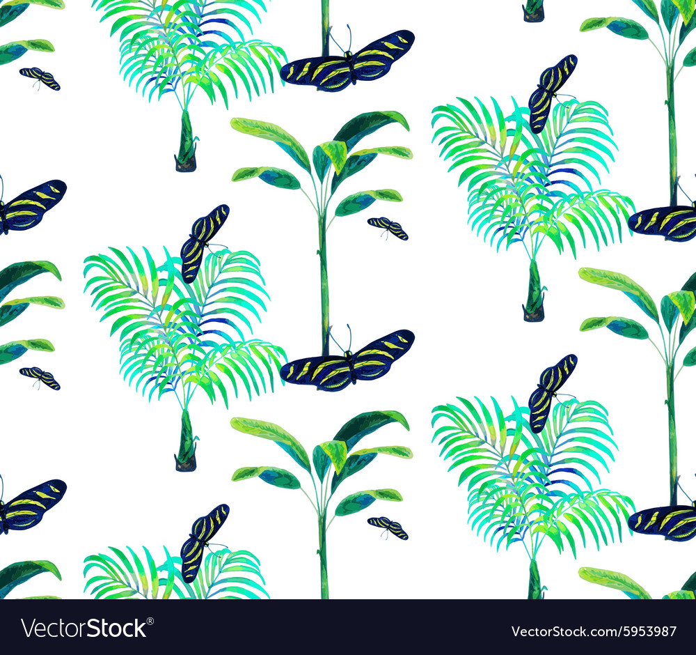Palm tree pattern Royalty Free Vector Image - VectorStock