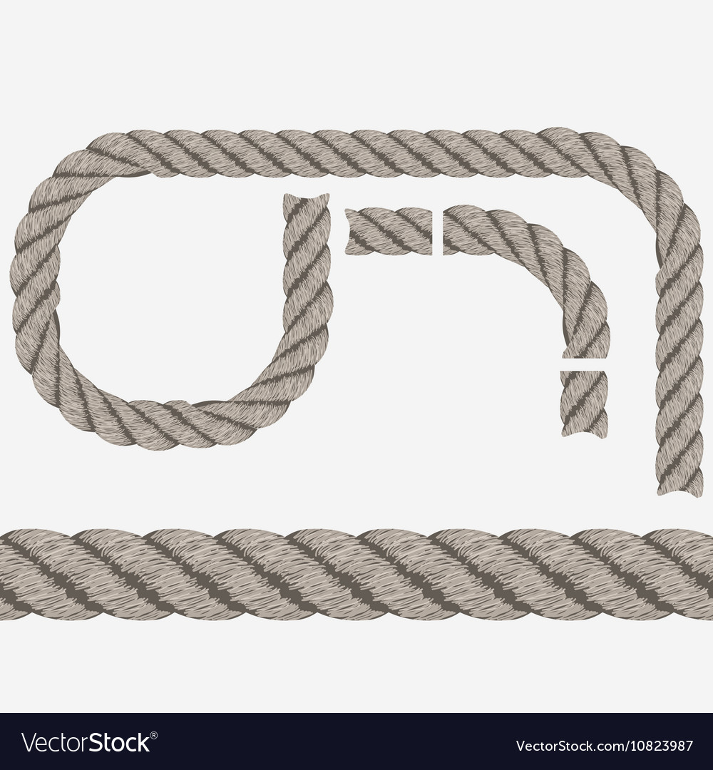 Rope set Royalty Free Vector Image - VectorStock