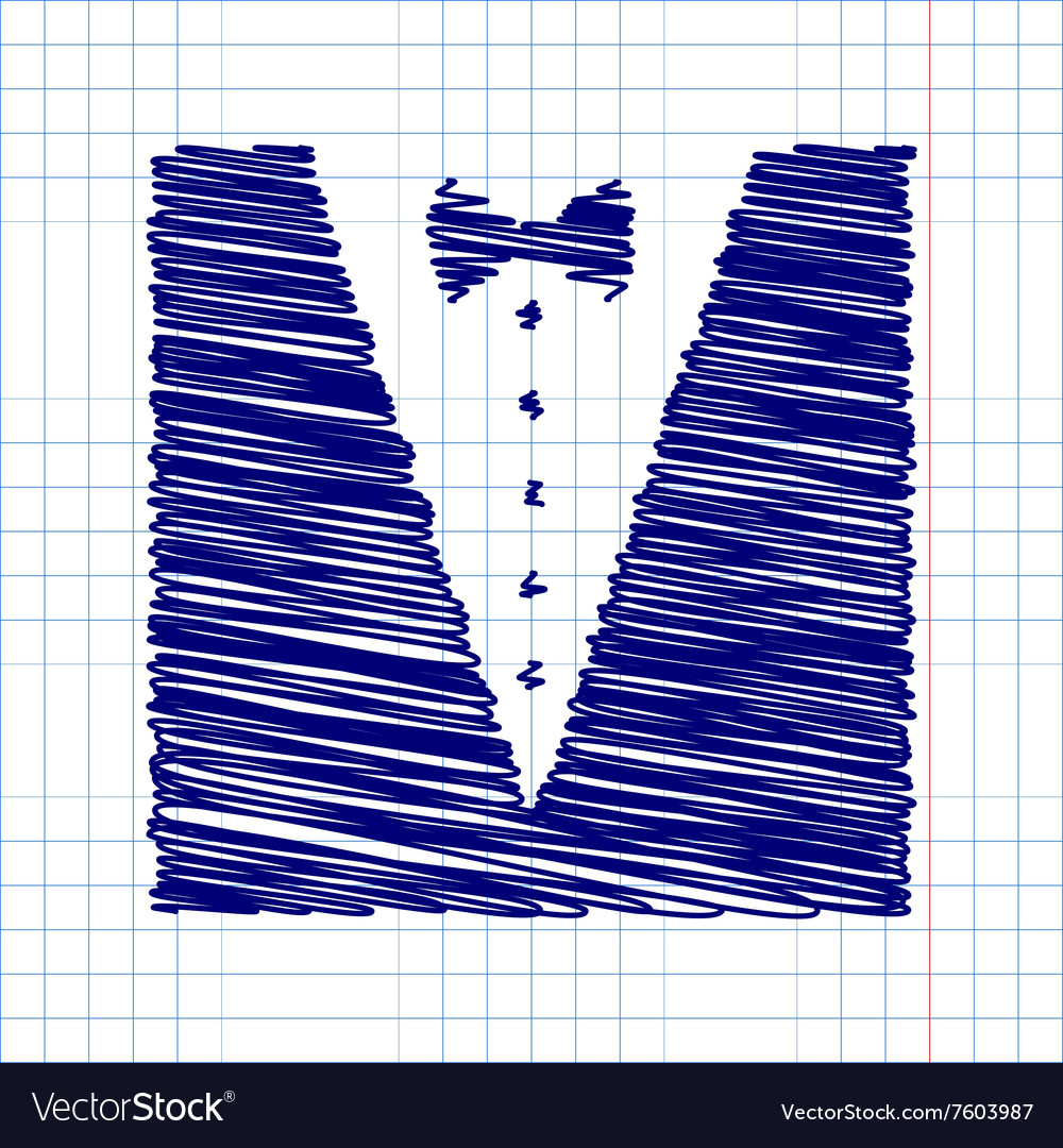 Scribble icon with pen effect Royalty Free Vector Image