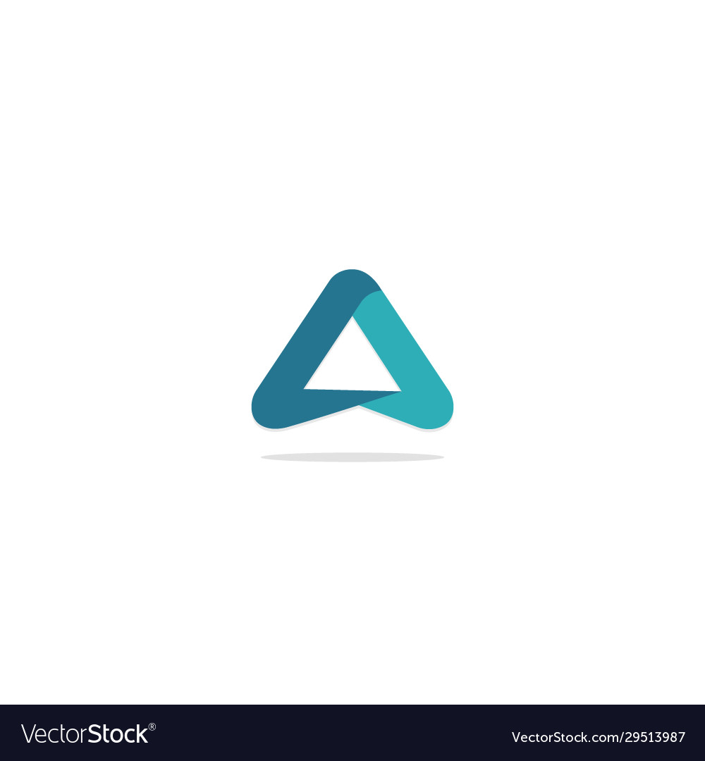 Triangle a initial logo Royalty Free Vector Image