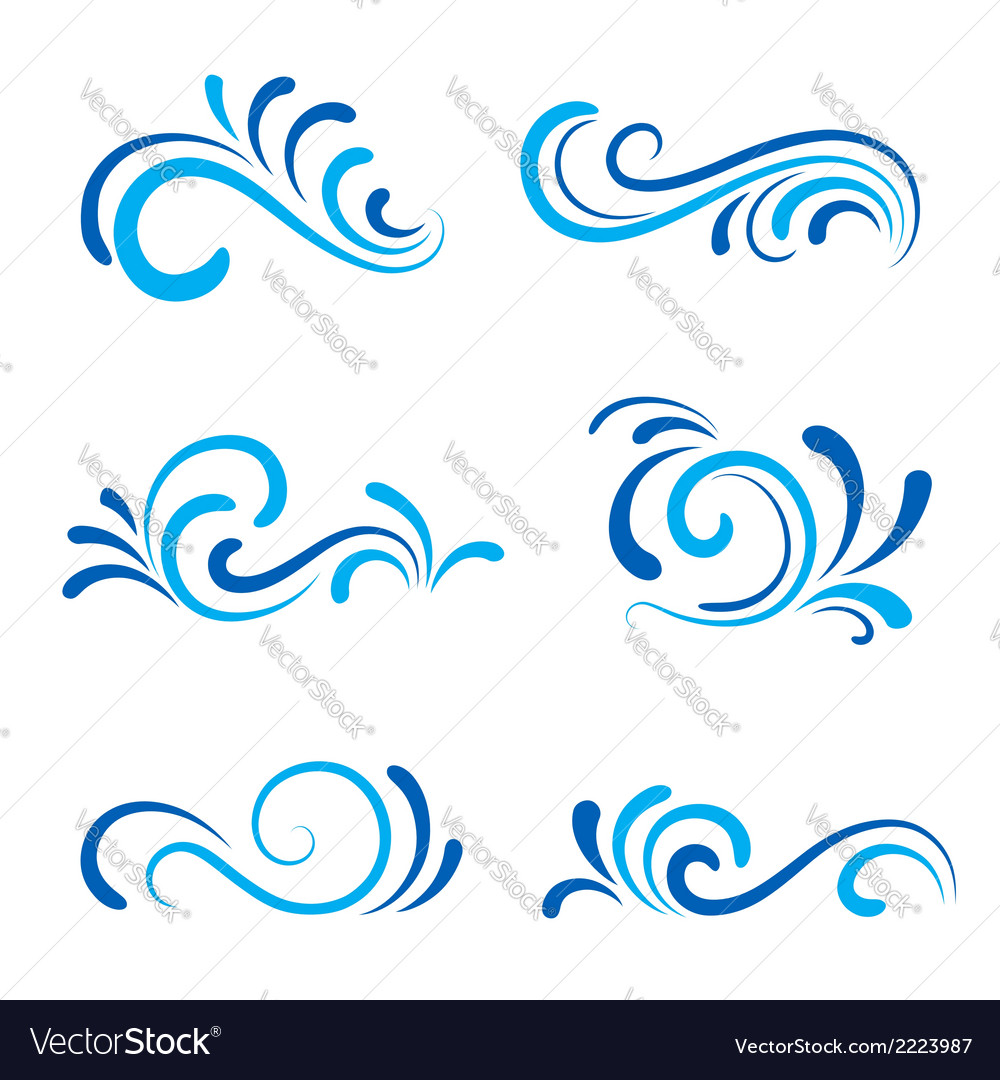 Wave icons Royalty Free Vector Image - VectorStock