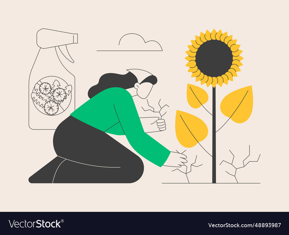 Weed control abstract concept Royalty Free Vector Image