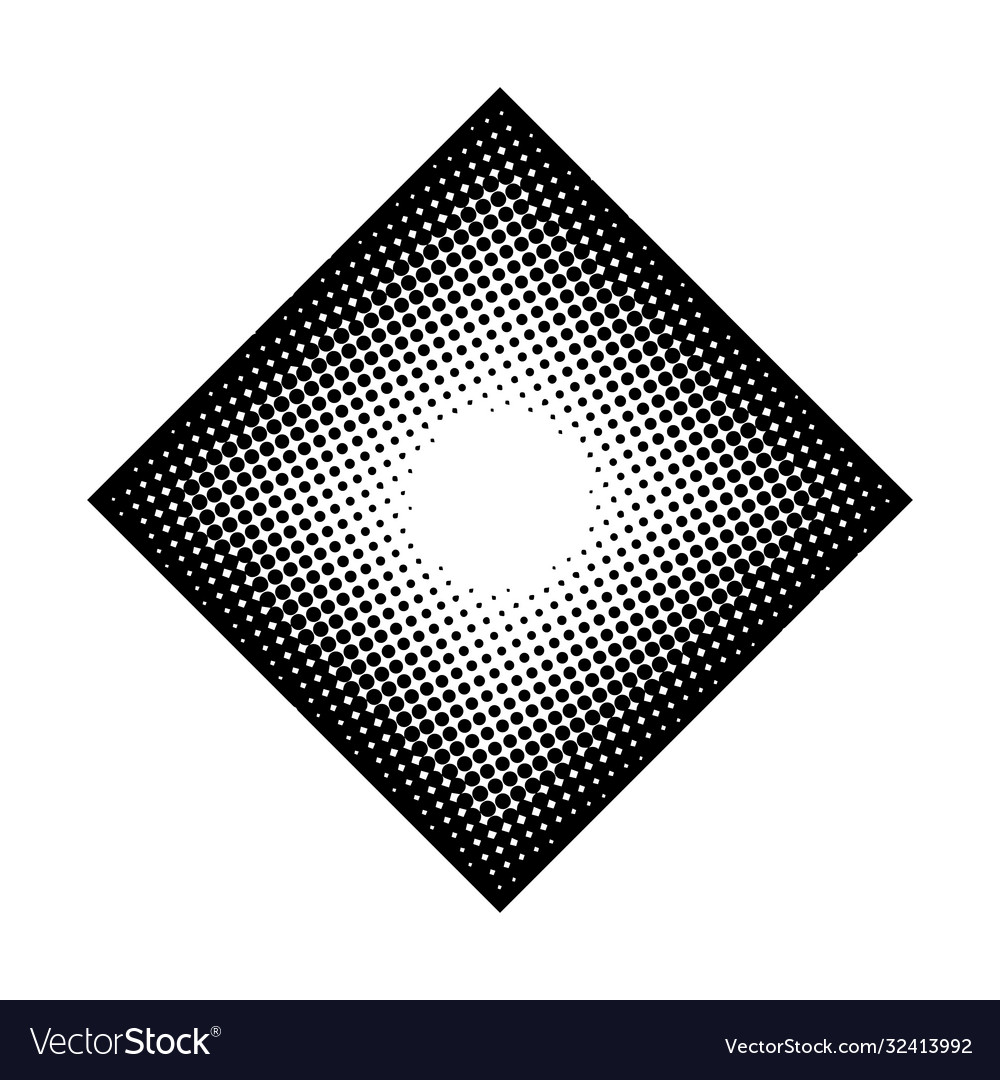 Abstract diamond halftone pattern collection Vector Image